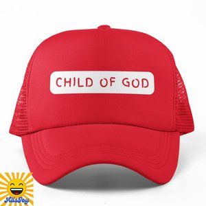 AllsJoy | Accessories | Child Of God Foam Trucker Hat Snapback Cap Red ...